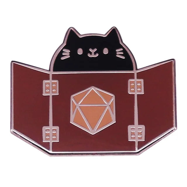 Dungeon Master Cat Pin | Campaign Supplies