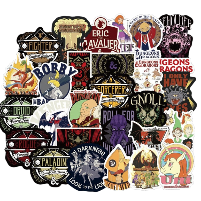 50PC D&D Sticker Set #3 | Campaign Supplies