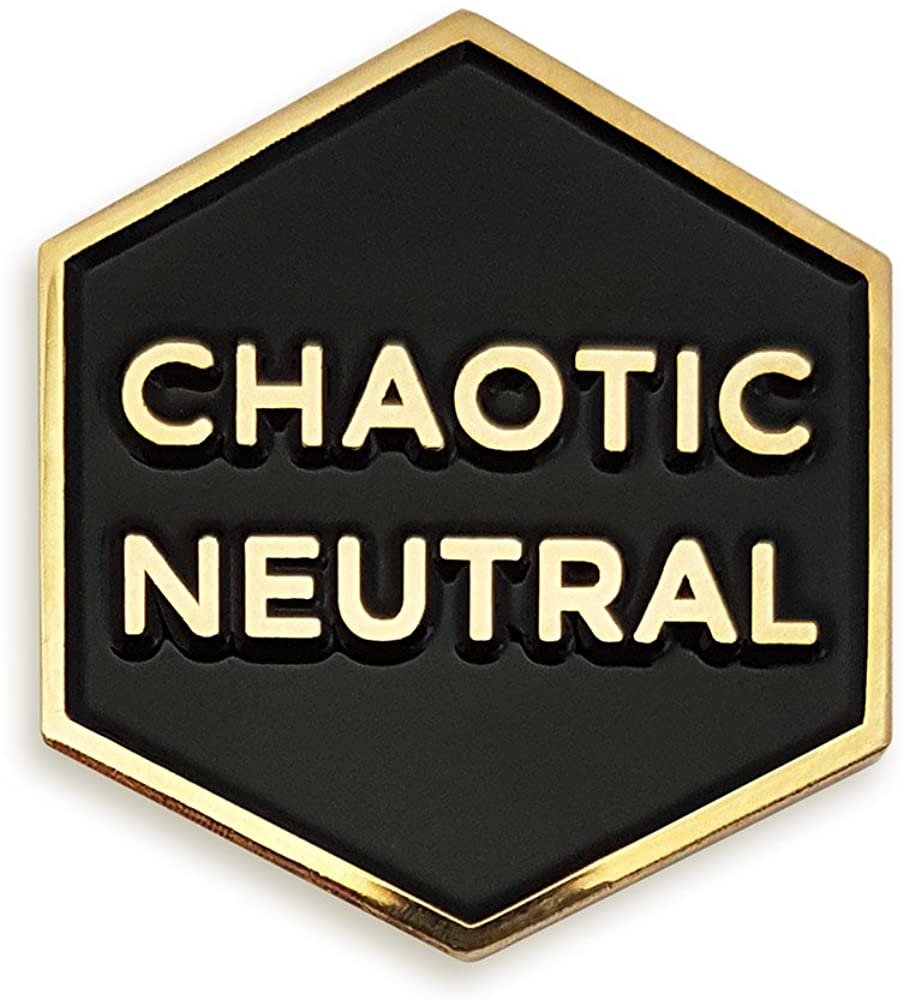 Chaotic Neutral Enamel Pin | Campaign Supplies